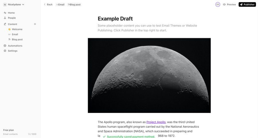 Setting up payment method user flow examples | Nicelydone