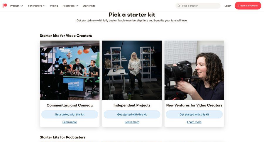 Patreon UI screen examples | Nicelydone