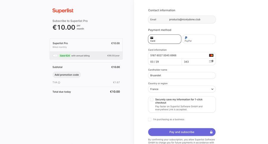 Checkout page design examples from Saas web applications | Nicelydone