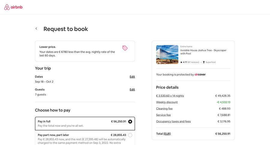 Airbnb UI screen examples