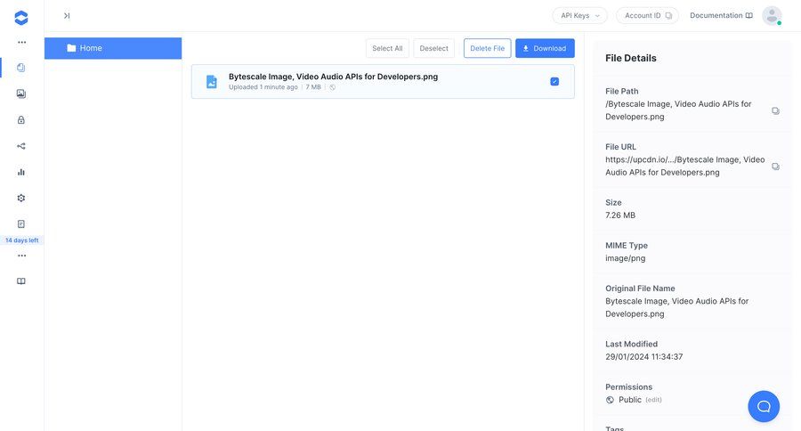 Bytescale page examples | Nicelydone