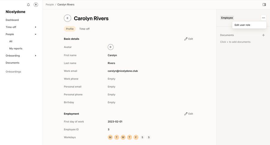 Managing roles and permissions user flow examples | Nicelydone