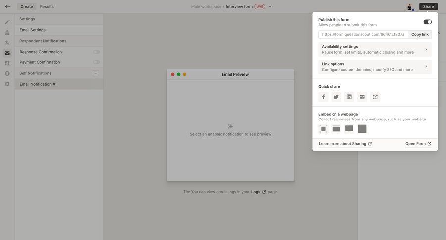 Notification settings page design examples from Web apps