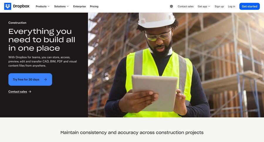 Use cases page design examples from Web apps