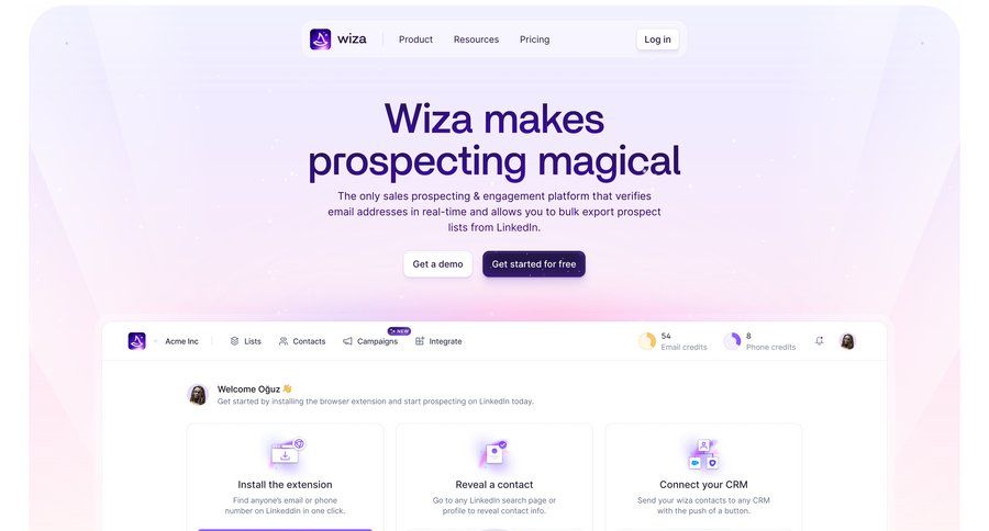 Wiza page examples | Nicelydone