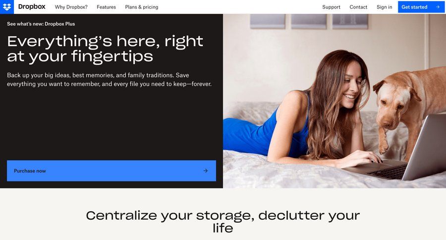 Dropbox UI screen examples | Nicelydone