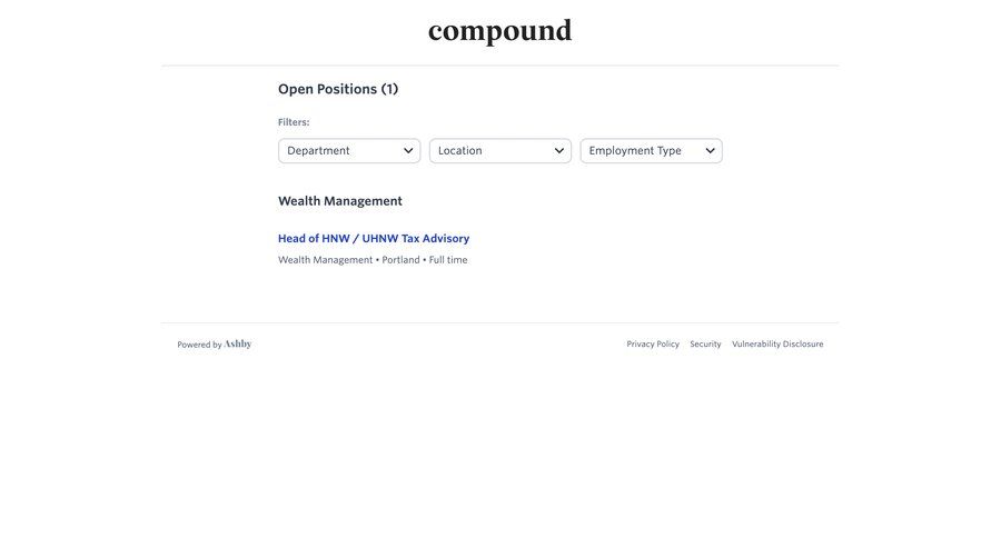Compound Planning UI screen examples