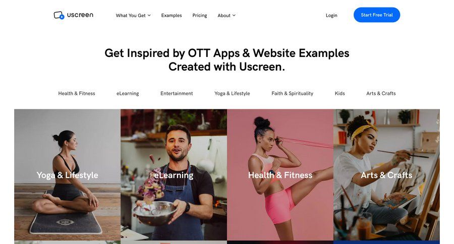 Uscreen UI screen examples | Nicelydone