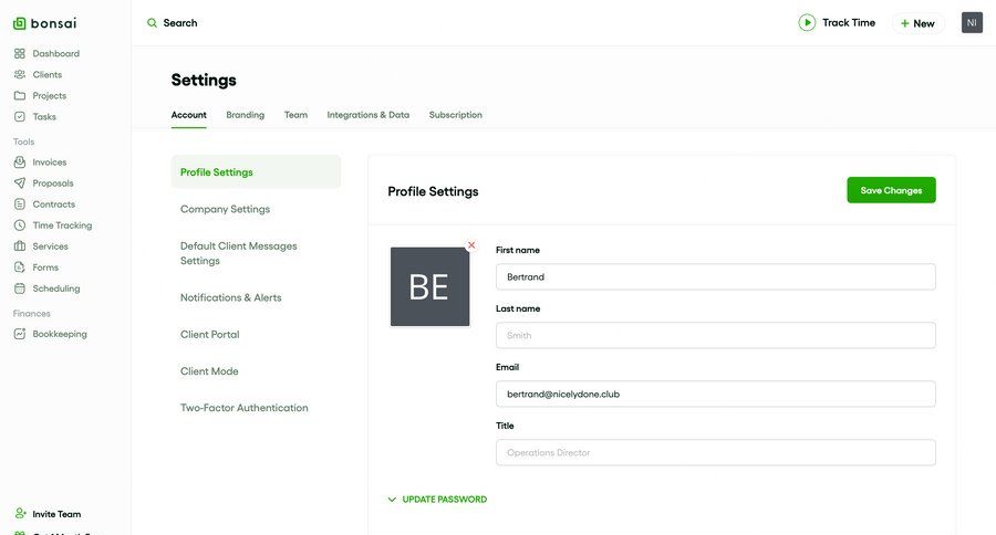 Profile examples from Saas web applications | Nicelydone