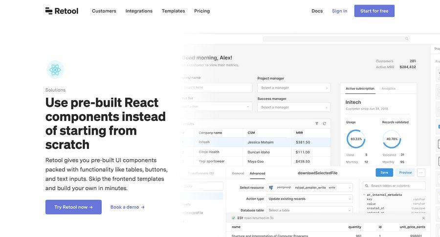 Retool UI screen examples | Nicelydone