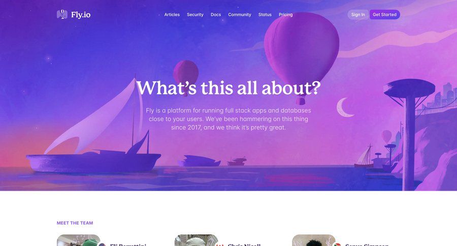 About & company mission page design examples from Saas web applications | Nicelydone