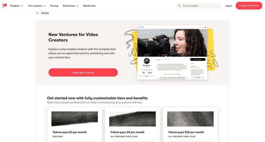 Patreon UI screen examples | Nicelydone