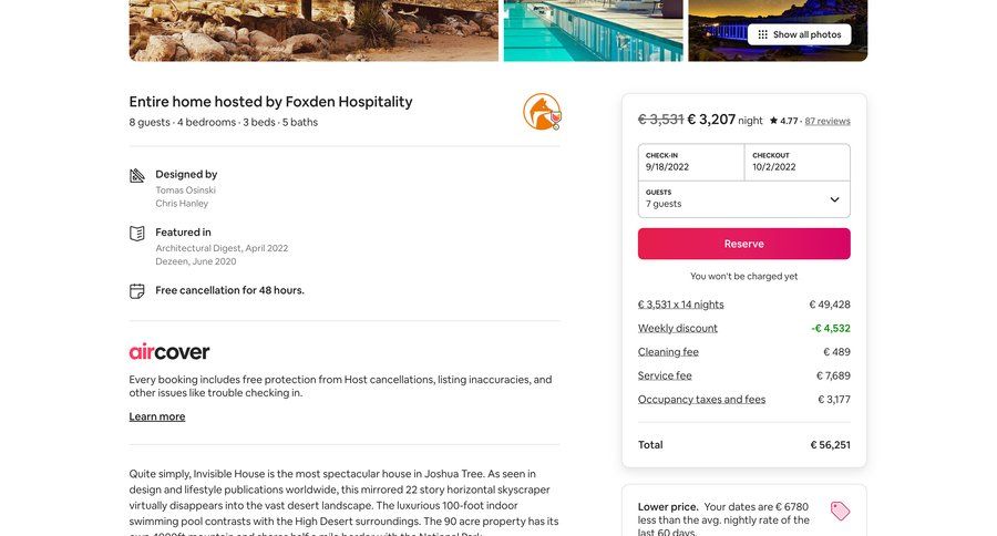 Airbnb UI screen examples