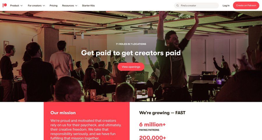Patreon UI screen examples | Nicelydone