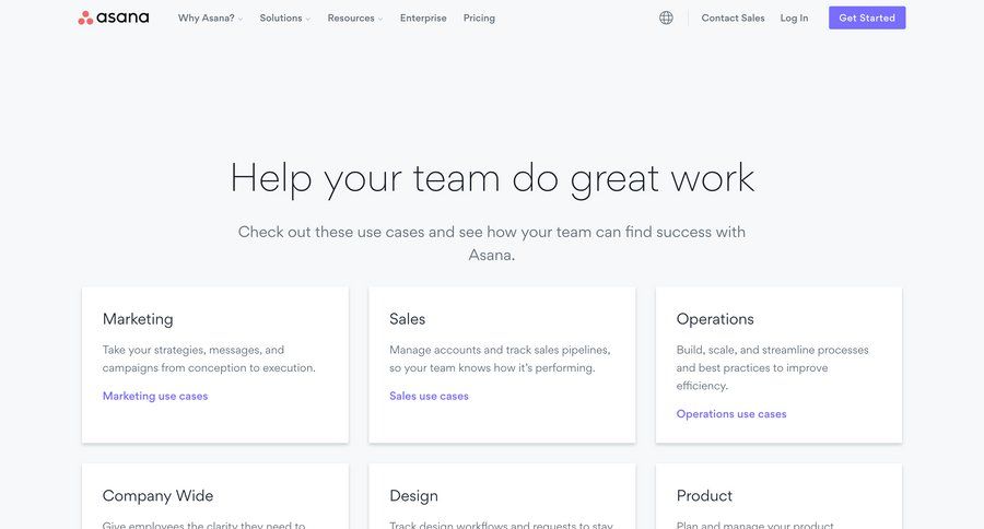 Asana UI screen examples