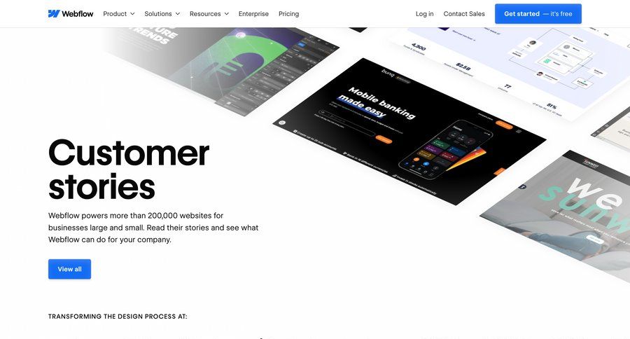 Webflow UI screen examples | Nicelydone