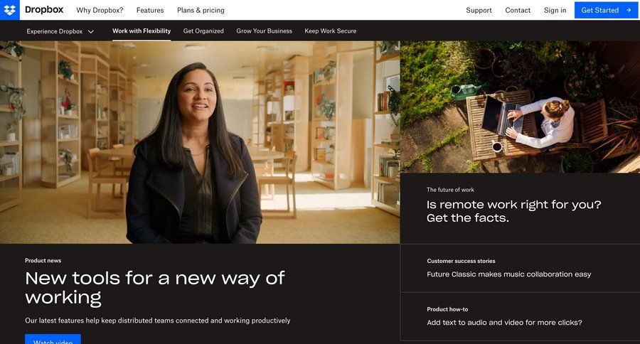 Dropbox UI screen examples | Nicelydone