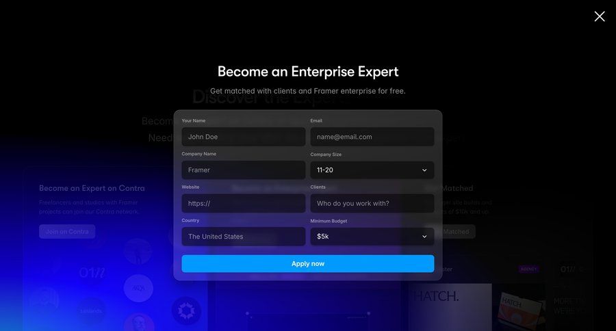 Framer UI screen examples | Nicelydone