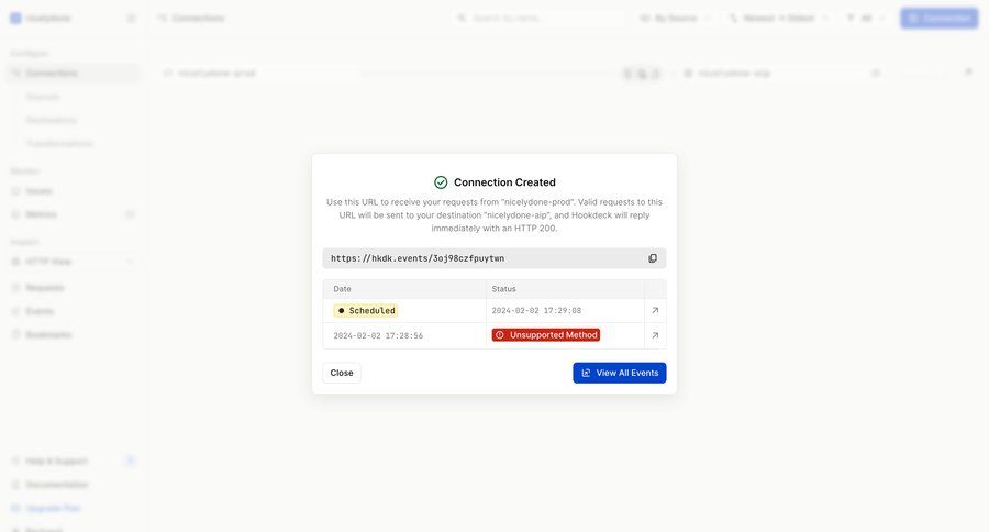 Hookdeck UI screen examples | Nicelydone