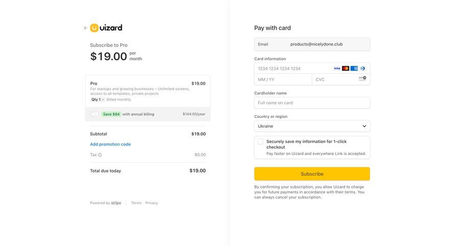 Uizard UI screen examples | Nicelydone