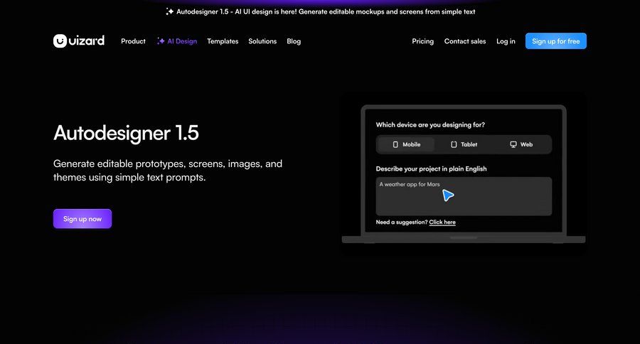 Uizard UI screen examples | Nicelydone