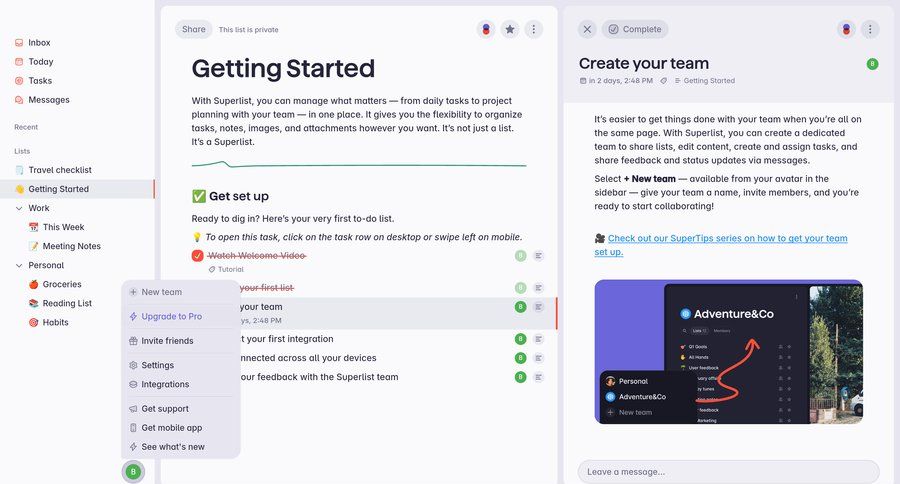 Superlist UI screen examples | Nicelydone