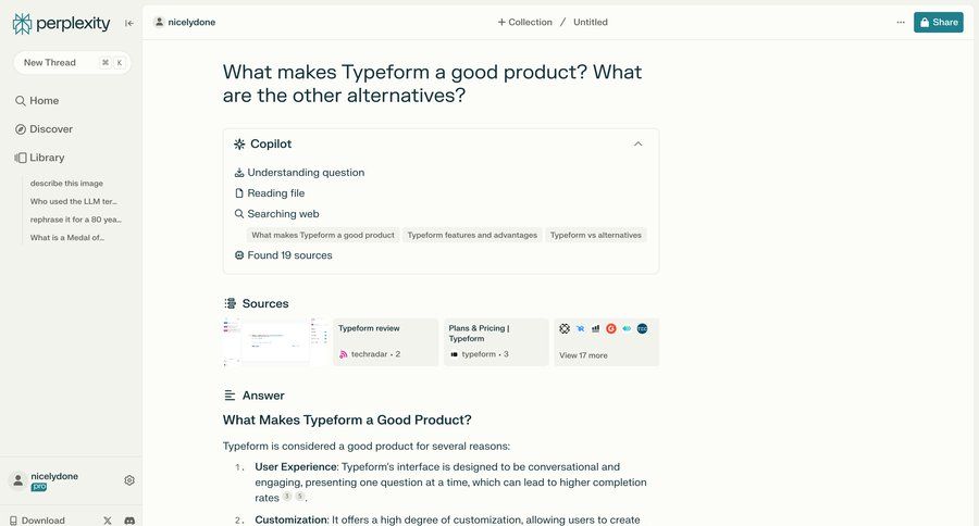 Perplexity UI screen examples | Nicelydone