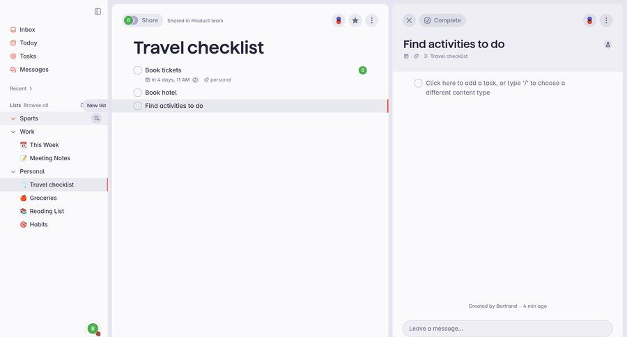 Superlist UI screen examples | Nicelydone