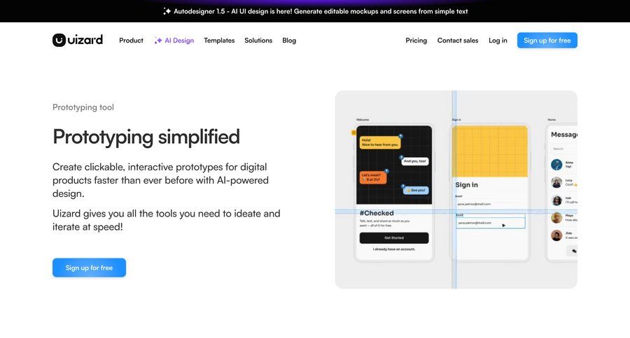 Uizard UI screen examples | Nicelydone