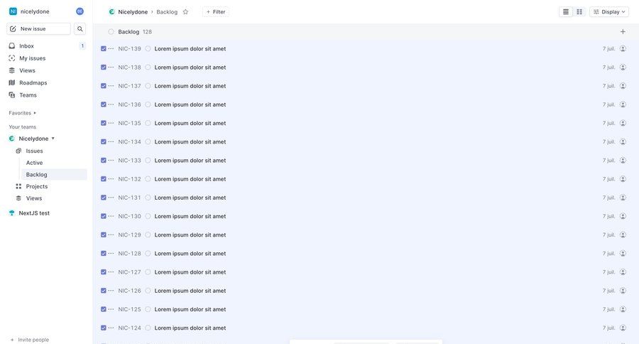Bulk actions examples from Saas web applications | Nicelydone