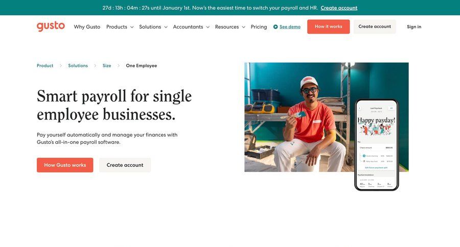 Gusto UI screen examples | Nicelydone