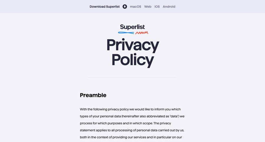 Superlist UI screen examples | Nicelydone