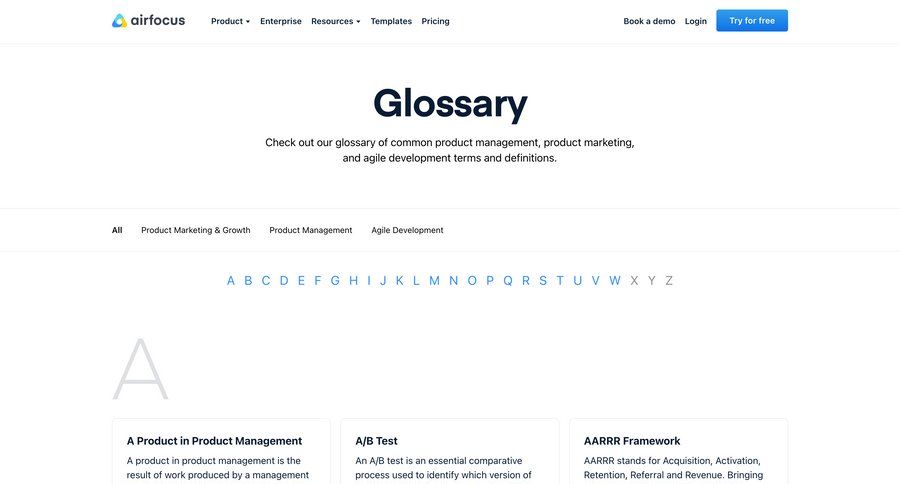 Airfocus page examples | Nicelydone