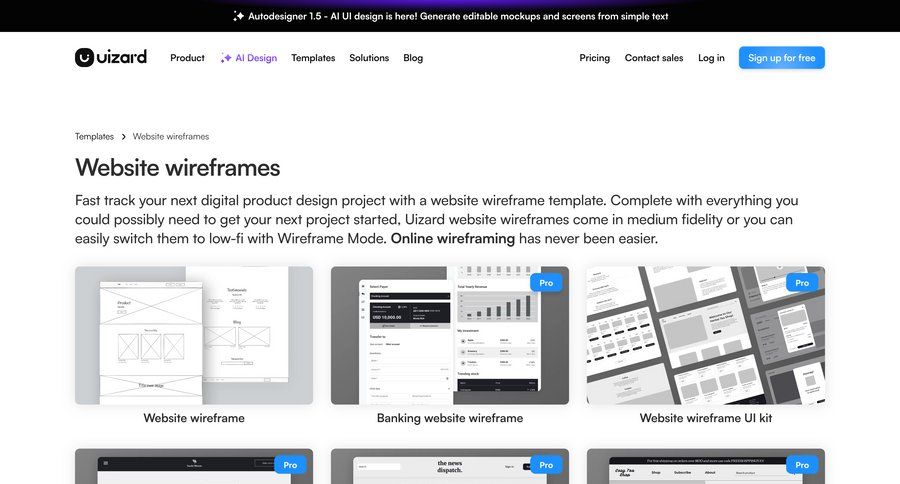 Uizard UI screen examples | Nicelydone