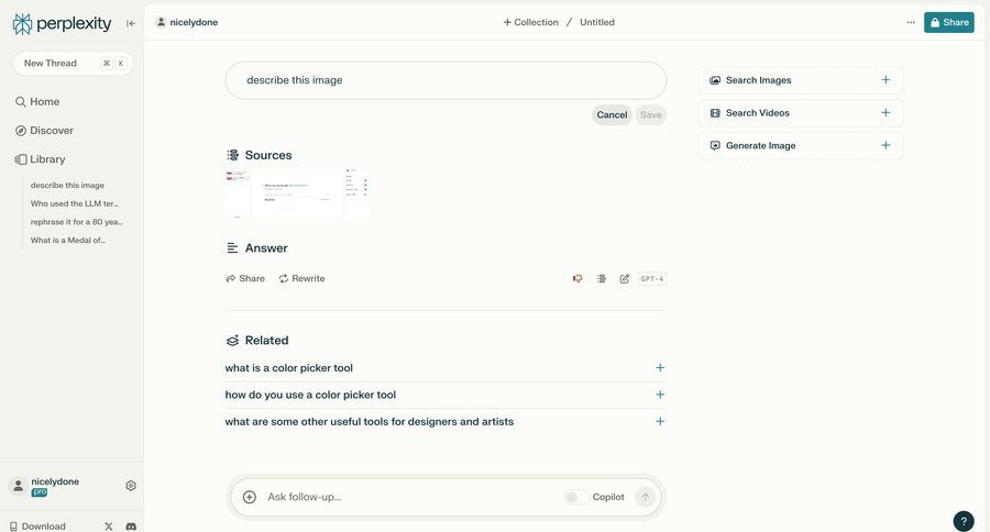 Perplexity UI screen examples | Nicelydone