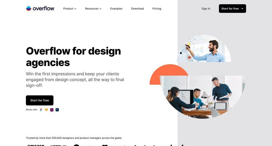 Overflow UI screen examples | Nicelydone