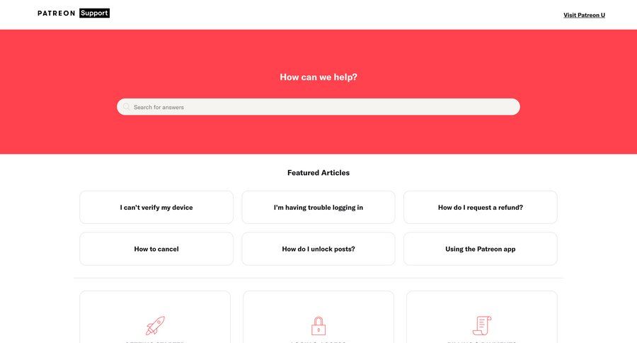 Patreon UI screen examples | Nicelydone