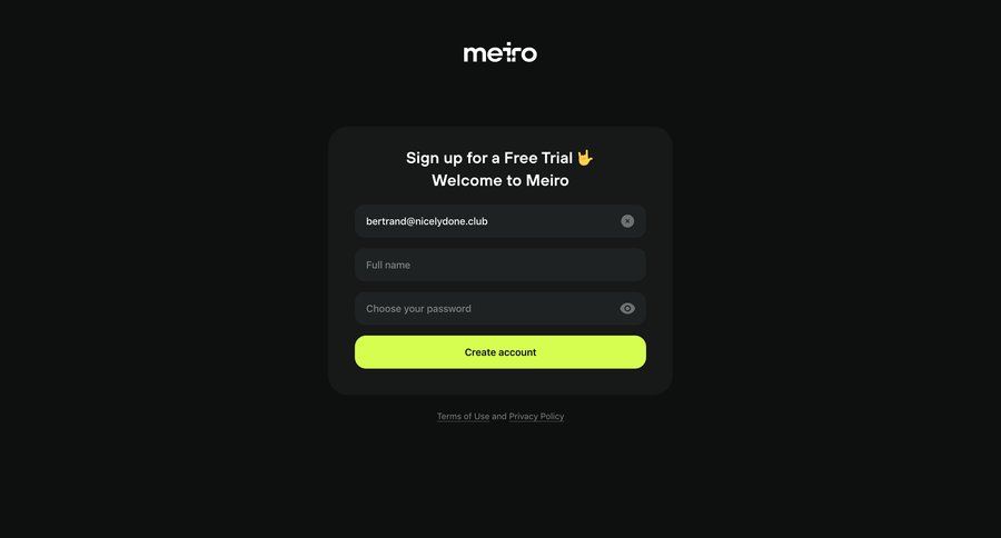 Meiro UI screen examples | Nicelydone