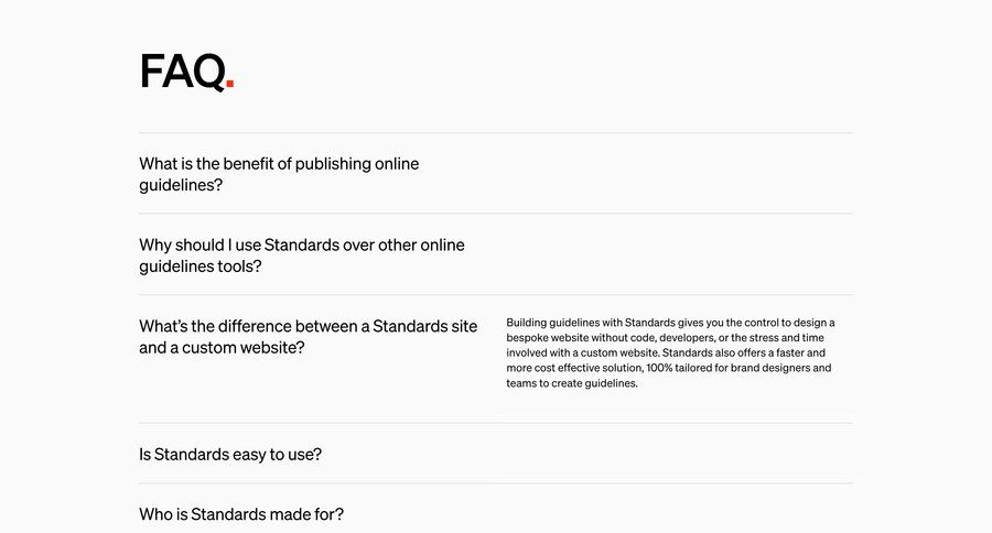 Standards page examples | Nicelydone