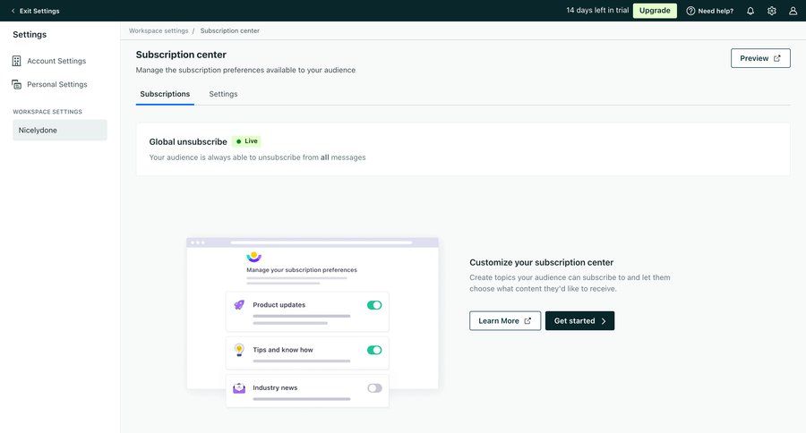 Settings page design examples from Saas web applications | Nicelydone