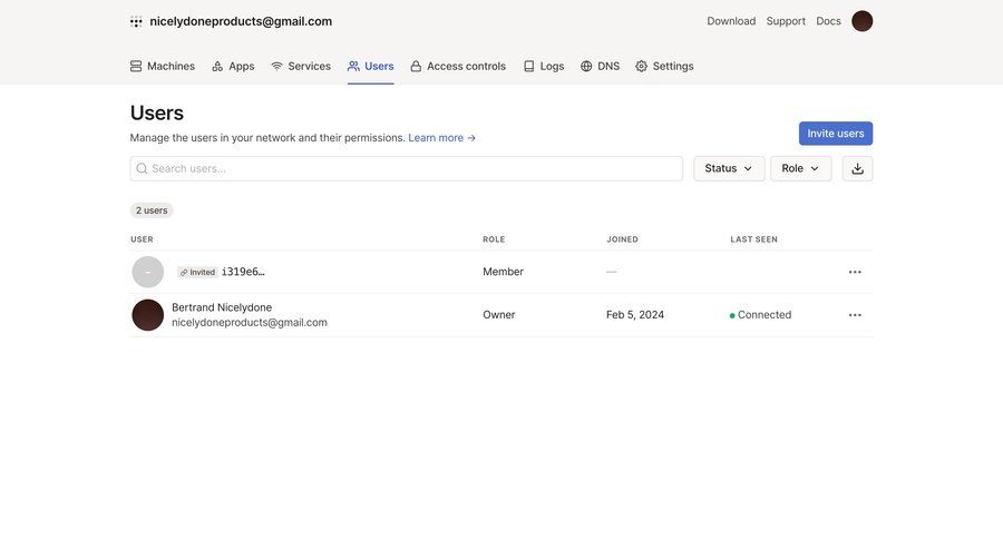 Tailscale UI screen examples | Nicelydone