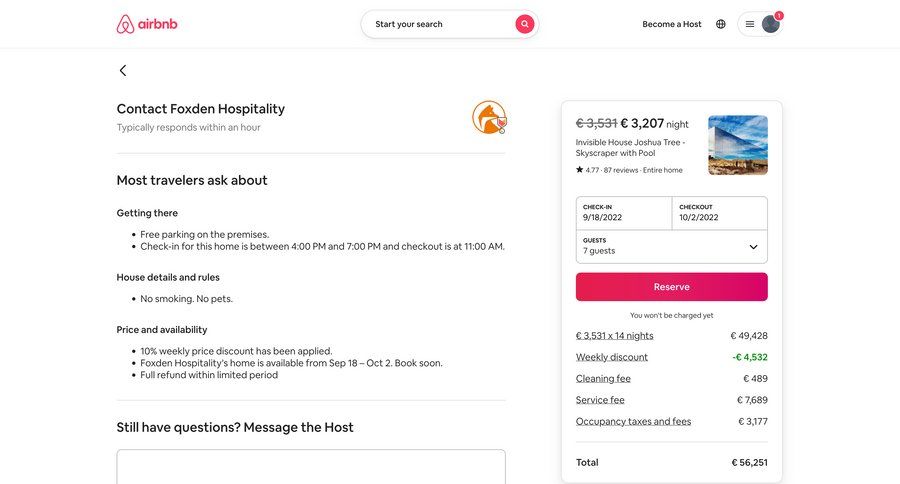 Airbnb UI screen examples