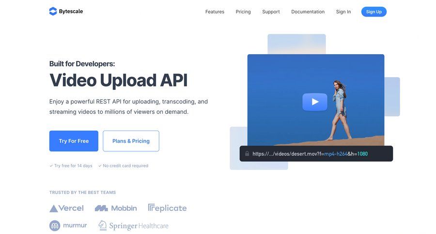 Bytescale page examples | Nicelydone