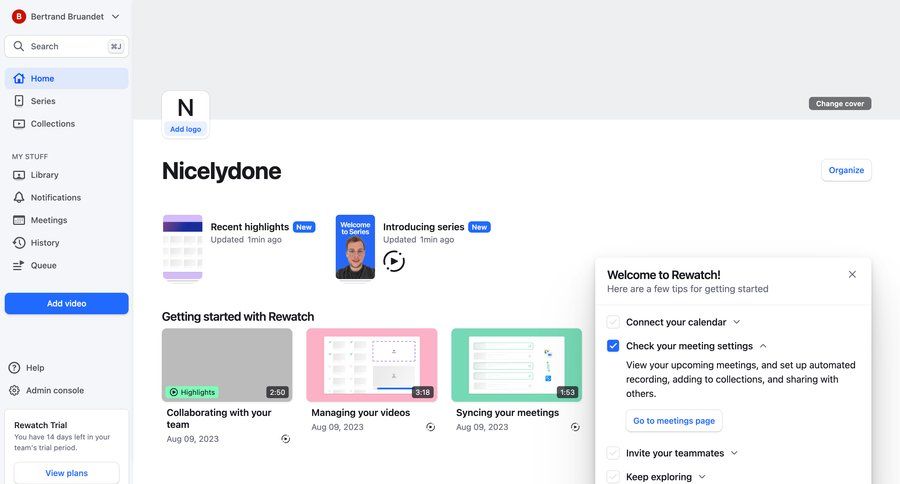 Rewatch page examples | Nicelydone