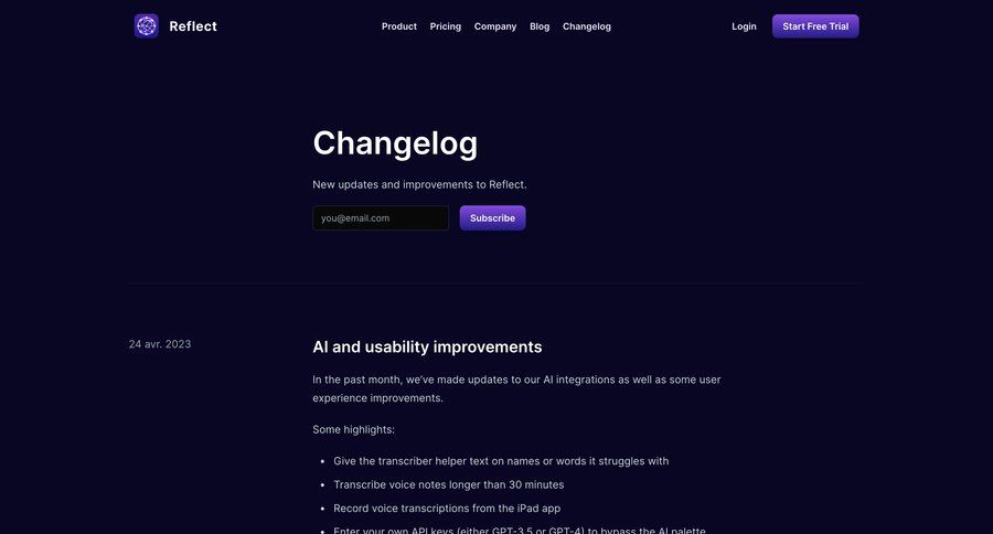 Reflect UI screen examples | Nicelydone