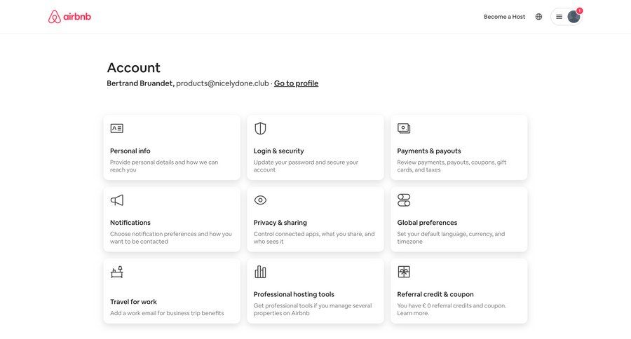 Airbnb UI screen examples