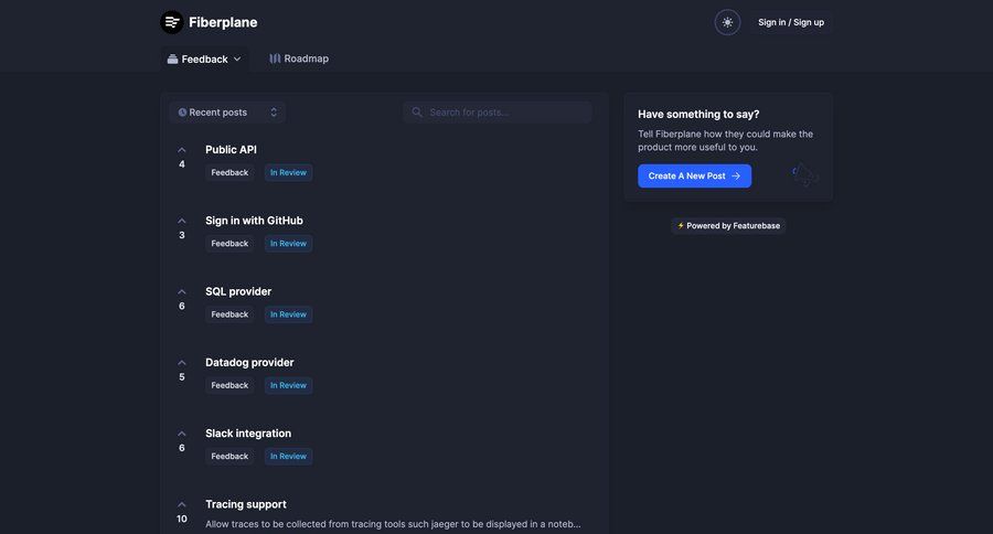 Fiberplane UI screen examples | Nicelydone
