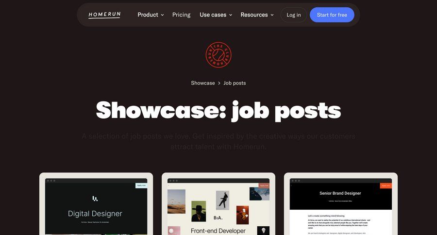 Customer stories page design examples from Web apps