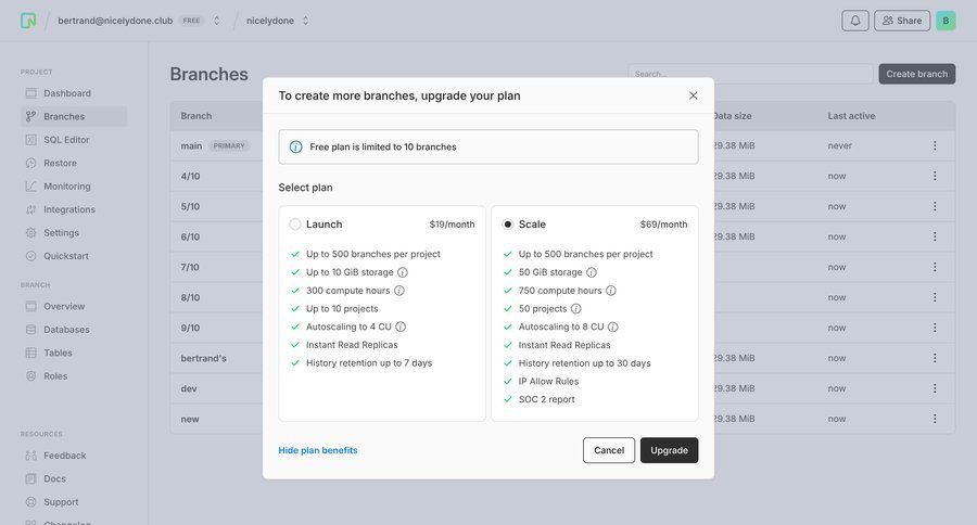 Upgrade your account page design examples from Saas web applications ...