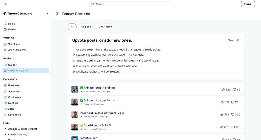 Framer UI screen examples | Nicelydone